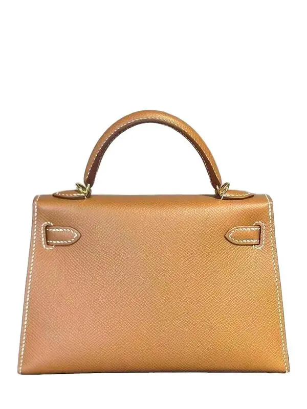 Hermès 2025 Gold Mini Kelly Sellier 20 Epsom Gold Hardware Handbag - Brown