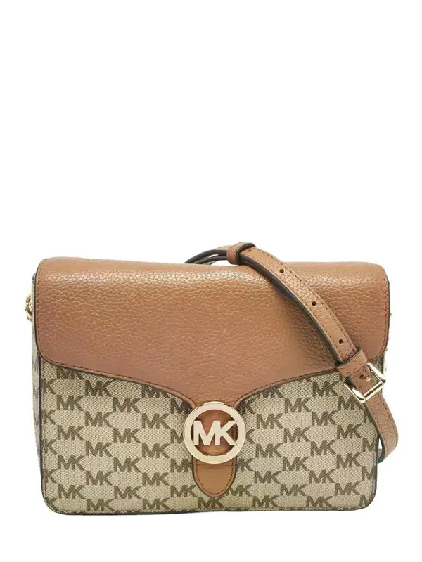 Michael Kors Monogram Crossbody Bag - Brown