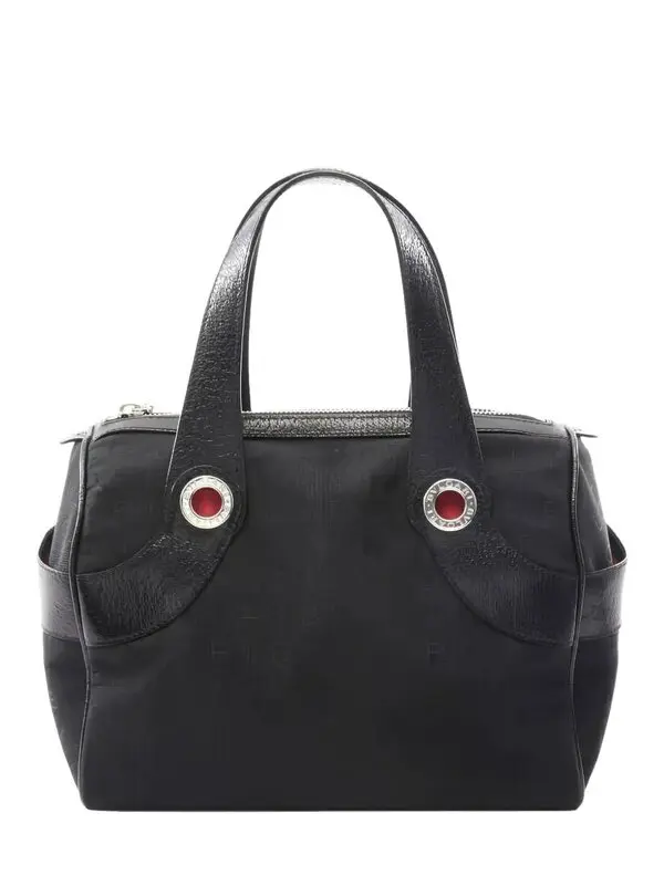 BVLGARI Logomania Canvas Shoulder Bag - Black