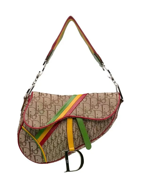 Dior Diorissimo Rasta Saddle Shoulder Bag - Brown
