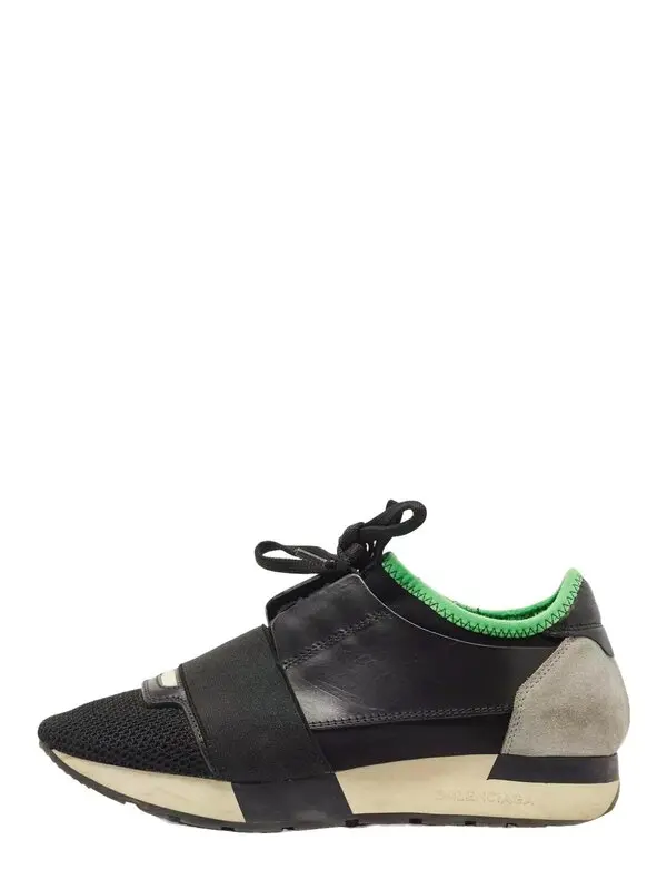Balenciaga Panelled Lace-up Sneakers - Black