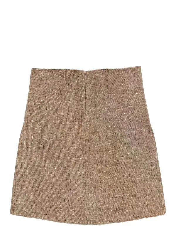 Prada 1990s Wool Skirt - Neutrals
