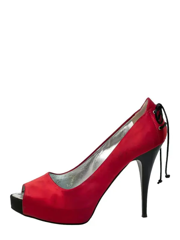 GIUSEPPE ZANOTTI Rose Satin Pumps - Red
