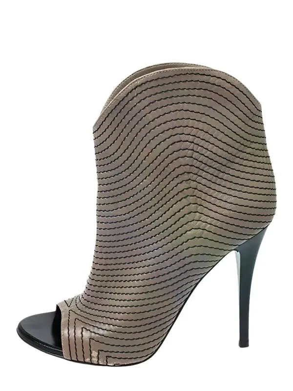 GIUSEPPE ZANOTTI Leather High Heel Boots - Neutrals
