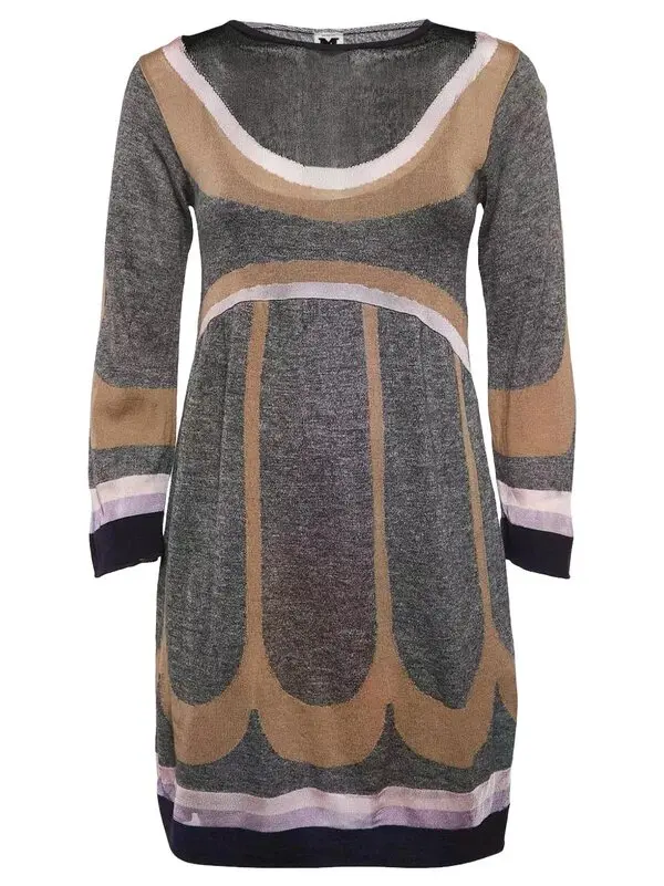 Missoni Geometric Pattern Knit Dress - Grey