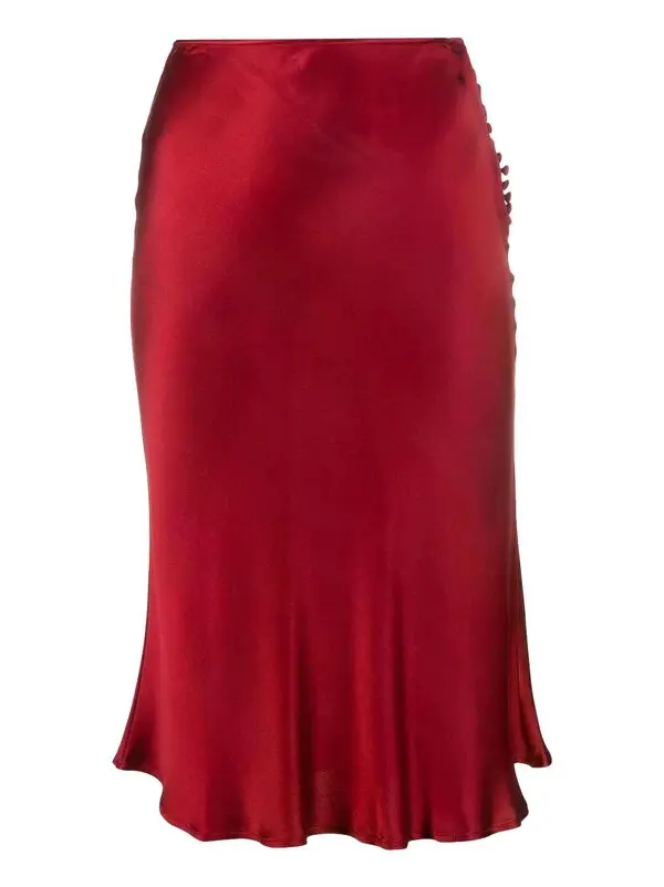 Dior 1990s Bias Cut Skirt - Red