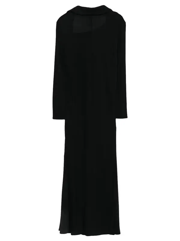 Versace Asymmetric Neck Midi Dress - Black