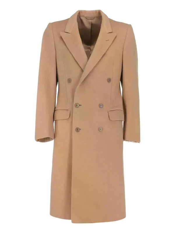 A.N.G.E.L.O. VINTAGE CULT 1970s Camel Wool-cashmere Blend Double-breasted Coat - Neutrals