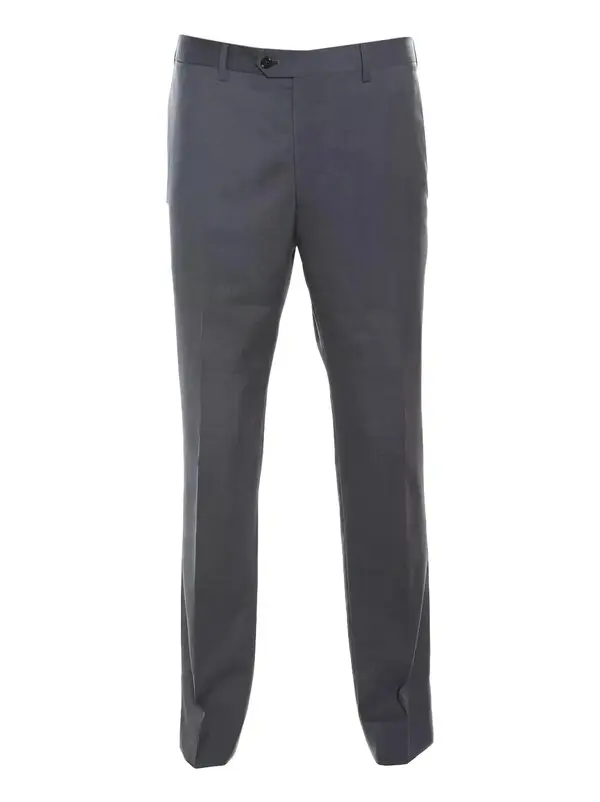 ARMANI Wool Structured Trousers - Grey