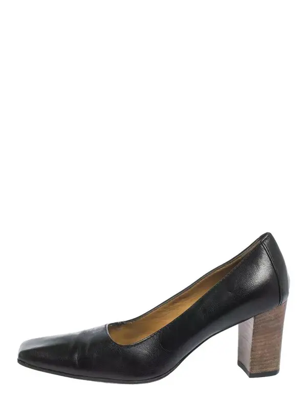 Gucci Square-toe Block Heel Pumps - Black