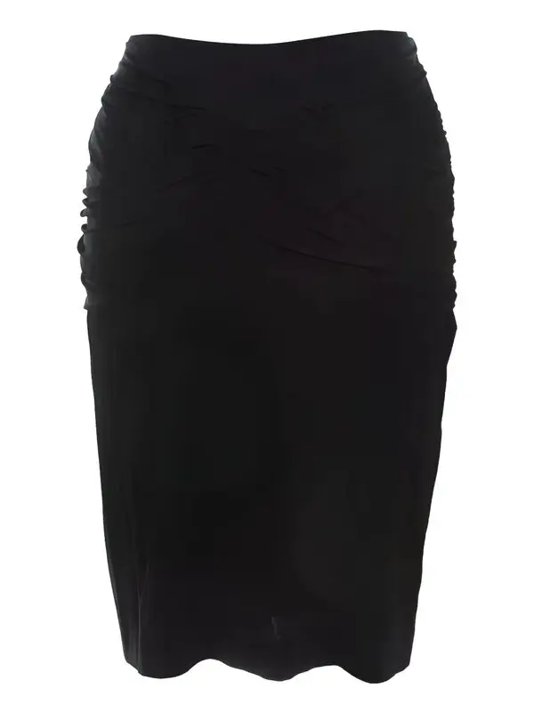 Escada Ruched Stretch Skirt - Black