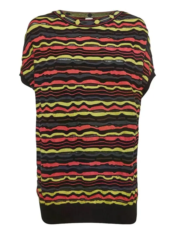 Missoni Wave-stripe Knit Top - Black