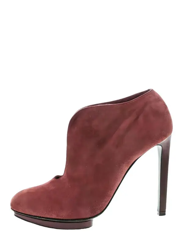 Alexander McQueen Leather Ankle Boots - Red