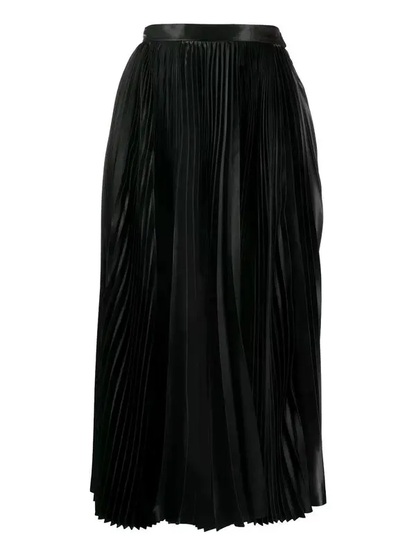 Comme Des Garçons 1992 Pleated Midi Skirt - Black