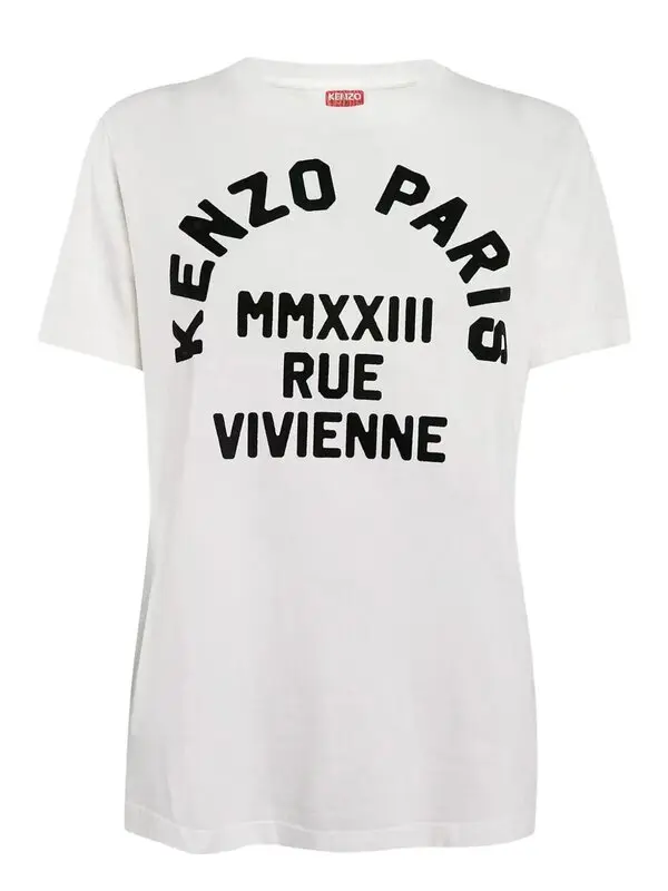 Kenzo Logo Printed Crewneck T-shirt - White