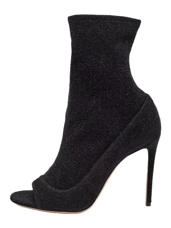 AQUAZZURA 110mm Glitter-detailing Boots - Black