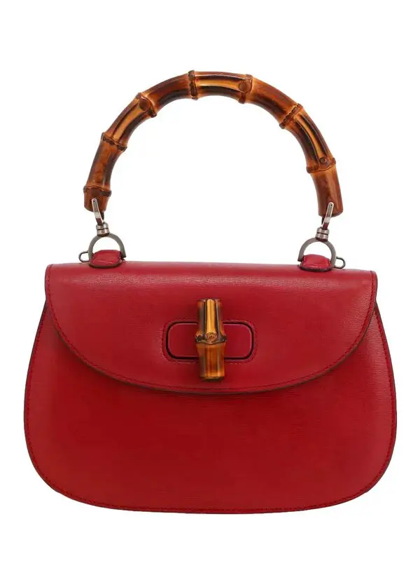 Gucci Bamboo Top Handle Bag - Red