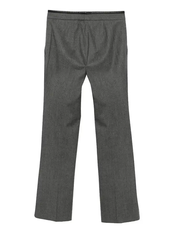 Gucci 2000s Flared Wool Flannel Trousers - Grey