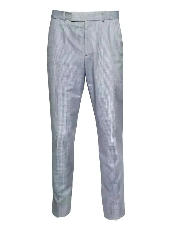 Alexander McQueen Checked-pattern Trousers - Blue