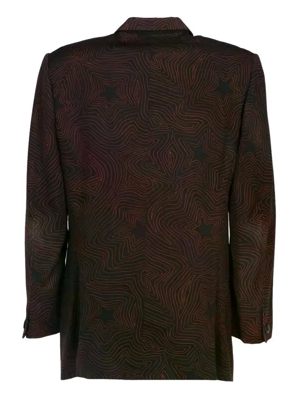 Versace 1990s Star-print Blazer - Black