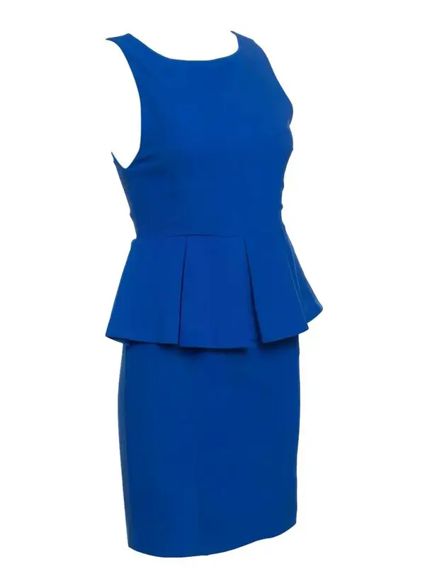 Alice + Olivia Sleeveless Peplum Dress - Blue