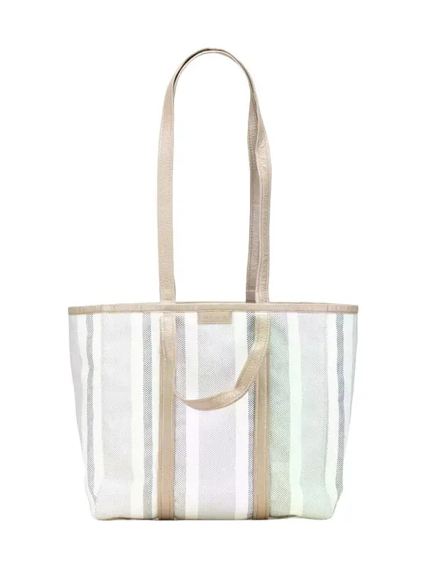 Balenciaga Woven Calfskin Shopper Bag - Grey