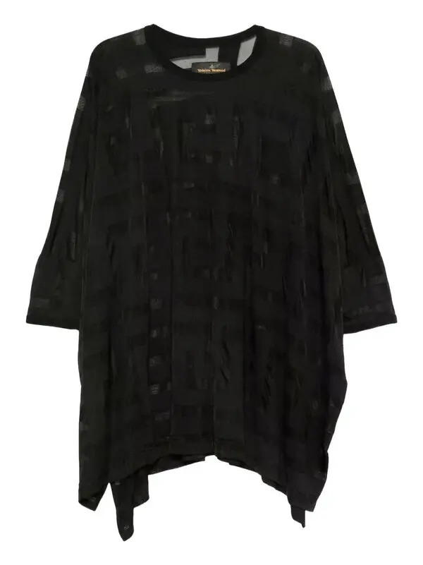 VIVIENNE WESTWOOD Geometric Pattern Sheer Dress - Black