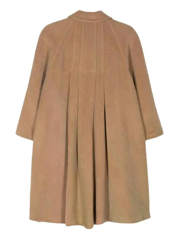 Valentino Garavani Circa 1980 Brushed Alpaca Wool-blend Midi Coat - Brown
