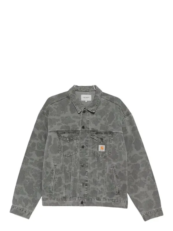 Carhartt Work In Progress Helston Camouflage Buttoned Jacket - Grey