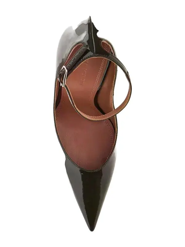 Amina Muaddi 105mm Anok Ankle-strap Pumps - Brown