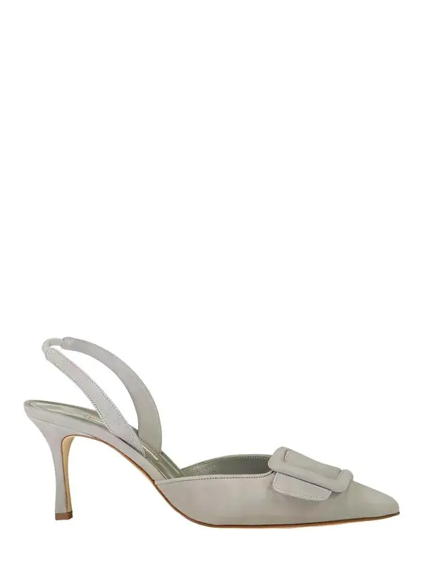 Manolo Blahnik 70mm Maysli Slingback Pump - Grey