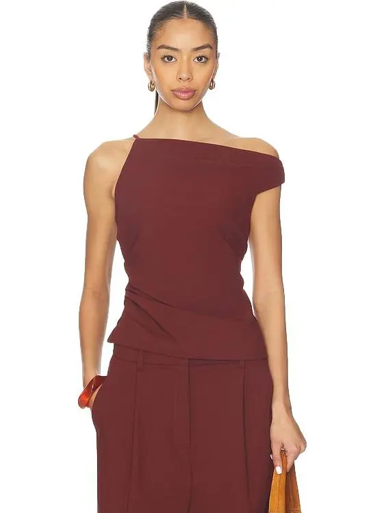A.L.C. Leia One-shoulder Top - Rust