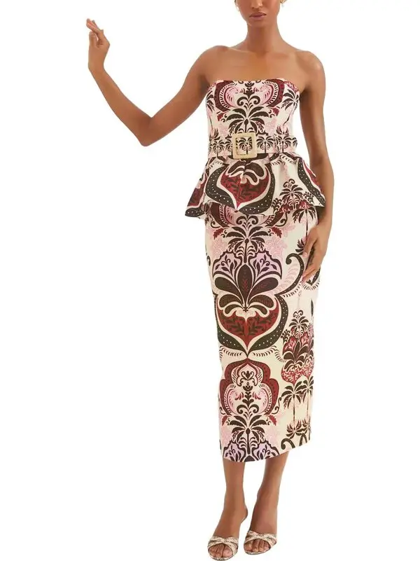 Cara Cara Sienna Patterned Pencil Skirt - Neutrals