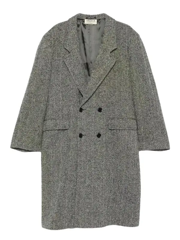 A.N.G.E.L.O. VINTAGE CULT 1980s Double-breasted Coat - Black