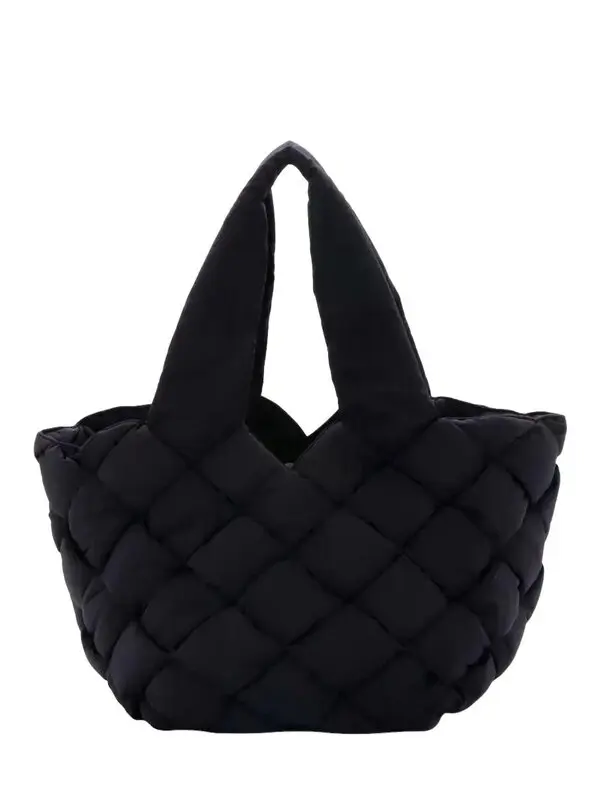 Bottega Veneta Cassette Paper Intrecciato Nylon Tote Bag - Black