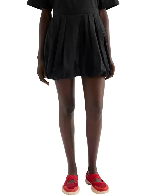 JIL SANDER Gathered Balloon Poplin Shorts - Black