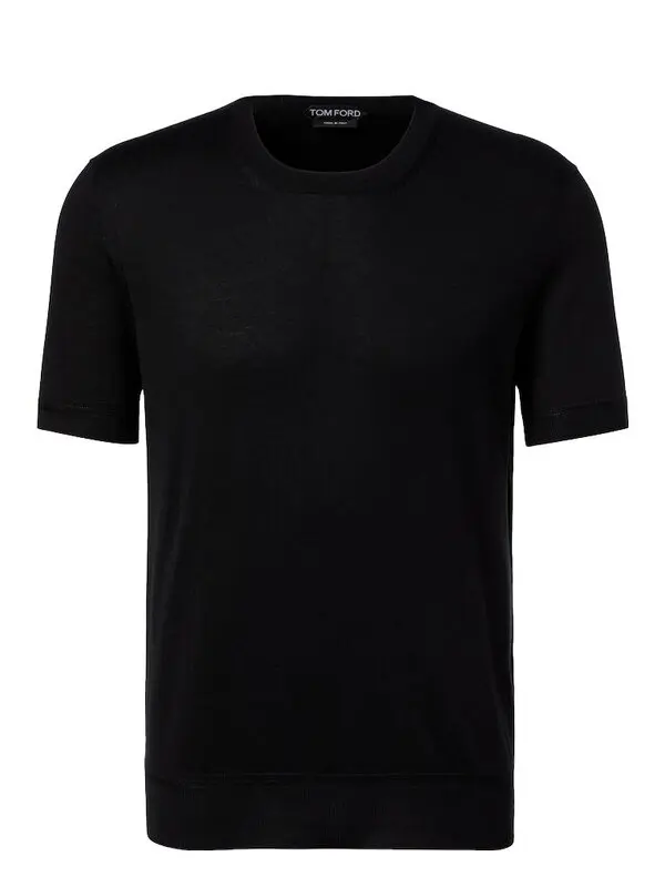 TOM FORD Short-sleeved Crewneck Sweater - Black
