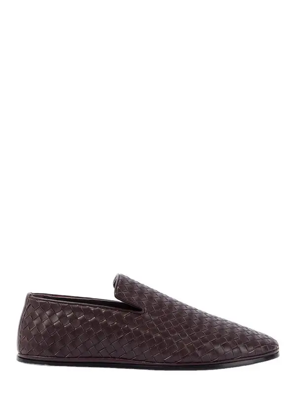 Bottega Veneta Intrecciato Leather Slip-on Shoes - Brown