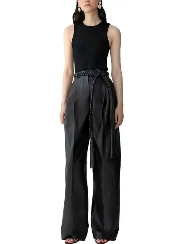 Carolina Herrera Ribbed Knit Tank - Black