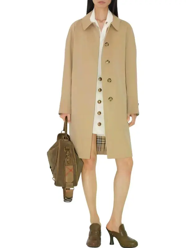 Burberry Camden Heritage Button Coat - Neutrals
