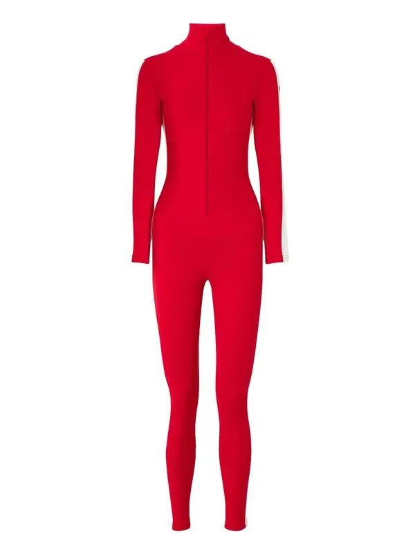WE NORWEGIANS Voss Two-tone Wool-blend Jumpsuit - Red