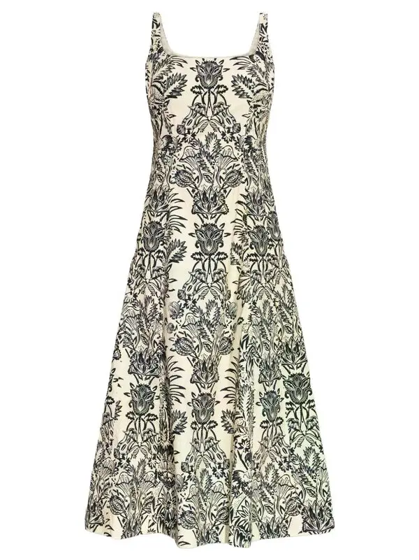 Ulla Johnson Floral-print Midi Dress - Neutrals