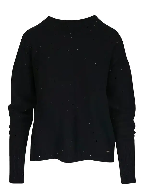 Kiton Speckled Sparkle Detail Sweater - Black