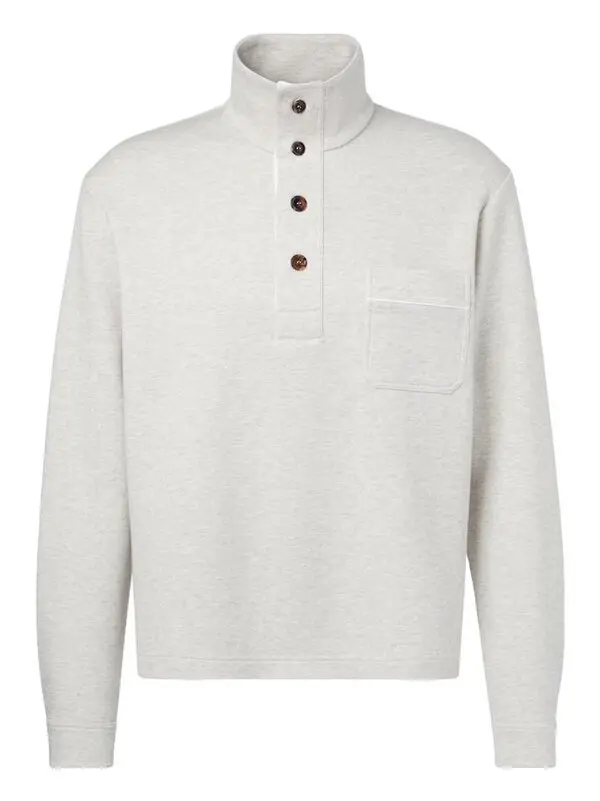 TOM FORD Cotton, Silk, And Cashmere Sweatshirt - Beige