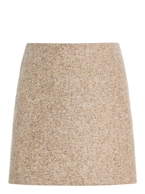 BLAZÉ MILANO Coci Alpaca-wool Mini Skirt - Neutral