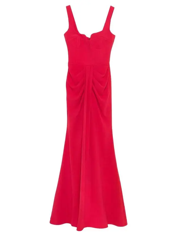 Rebecca Vallance Zarya Drapped Gown - Red