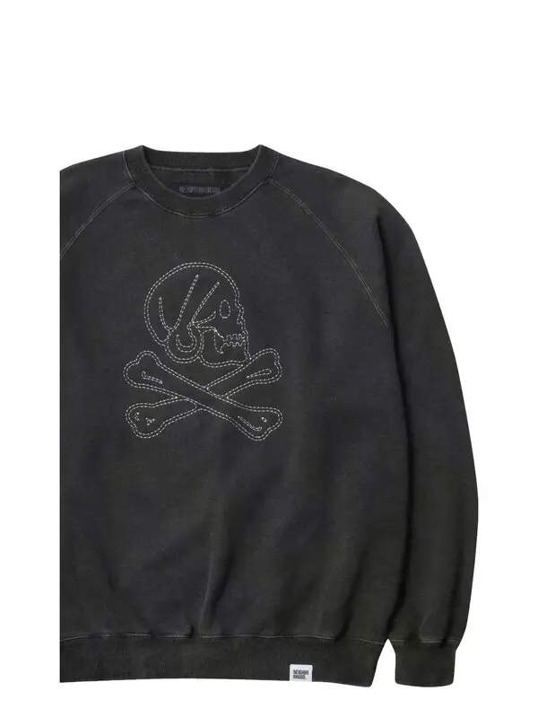 NEIGHBORHOOD Skull-embroidered Sweatshirt - Grey