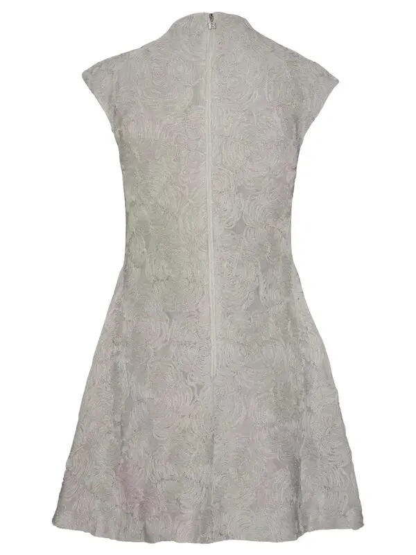 ROTATE BY BIRGER CHRISTENSEN Floral Textured Mini Dress - Grey