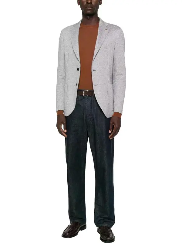 LATORRE Houndstooth-pattern Blazer - Blue