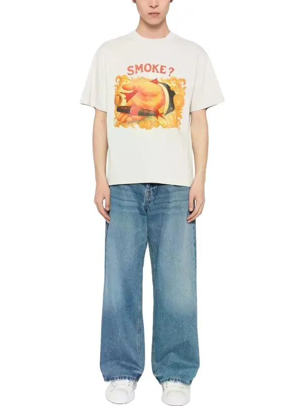 MELT Graphic-printed T-shirt - Neutrals